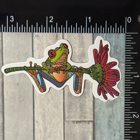Design | 110 Psychedelic Frog Reusable Waterproof Vinyl Sticker Decal ...